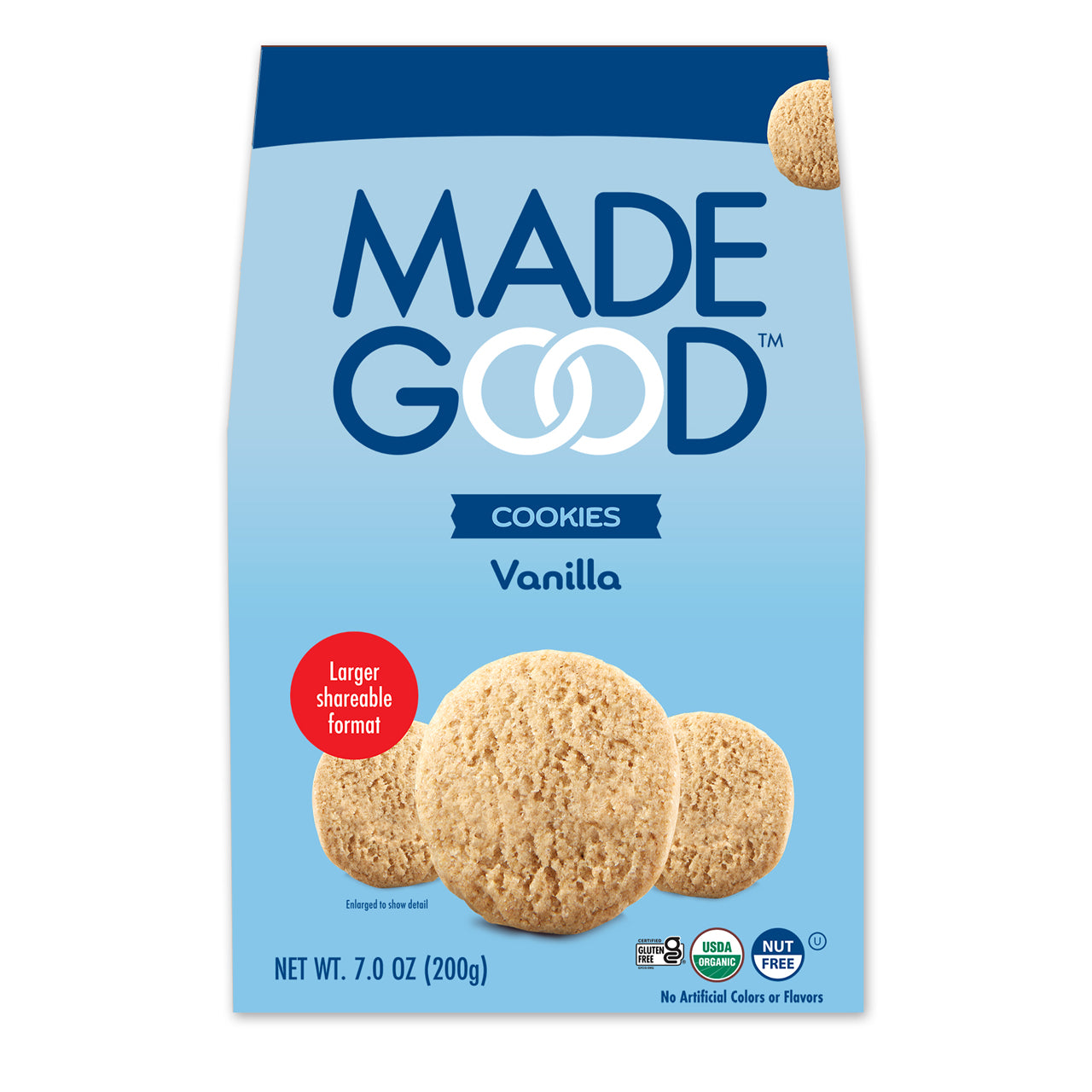Vanilla Cookies by MadeGood - Crunchy, Nut-Free & Nutritious ...